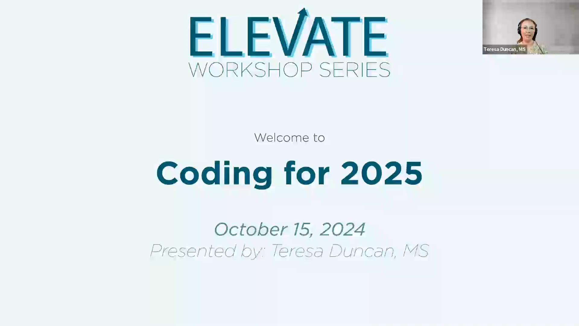 Coding for 2025 – NJDA On Demand